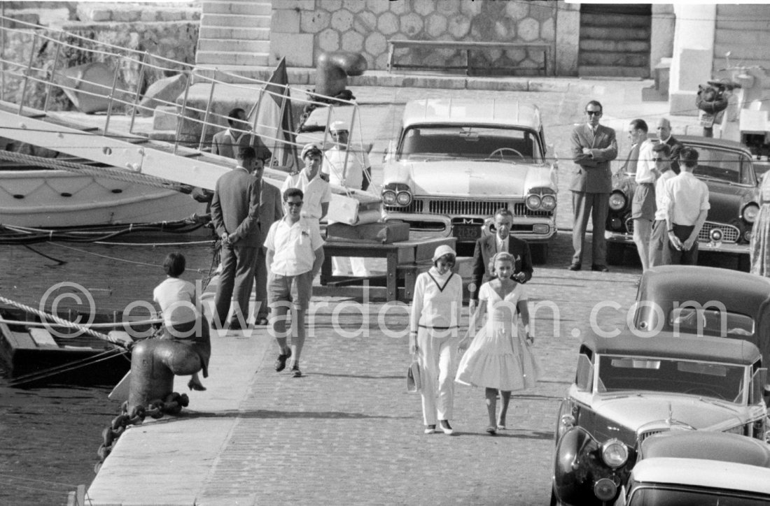 George Schlee, Greta Garbo, Tina Onassis. Monaco harbor 1958. | Edward ...