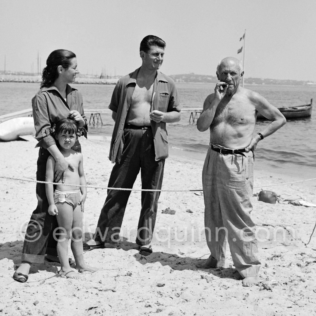 Pablo Picasso, Françoise Gilot, Paloma Picasso and Paulo Picasso at the ...