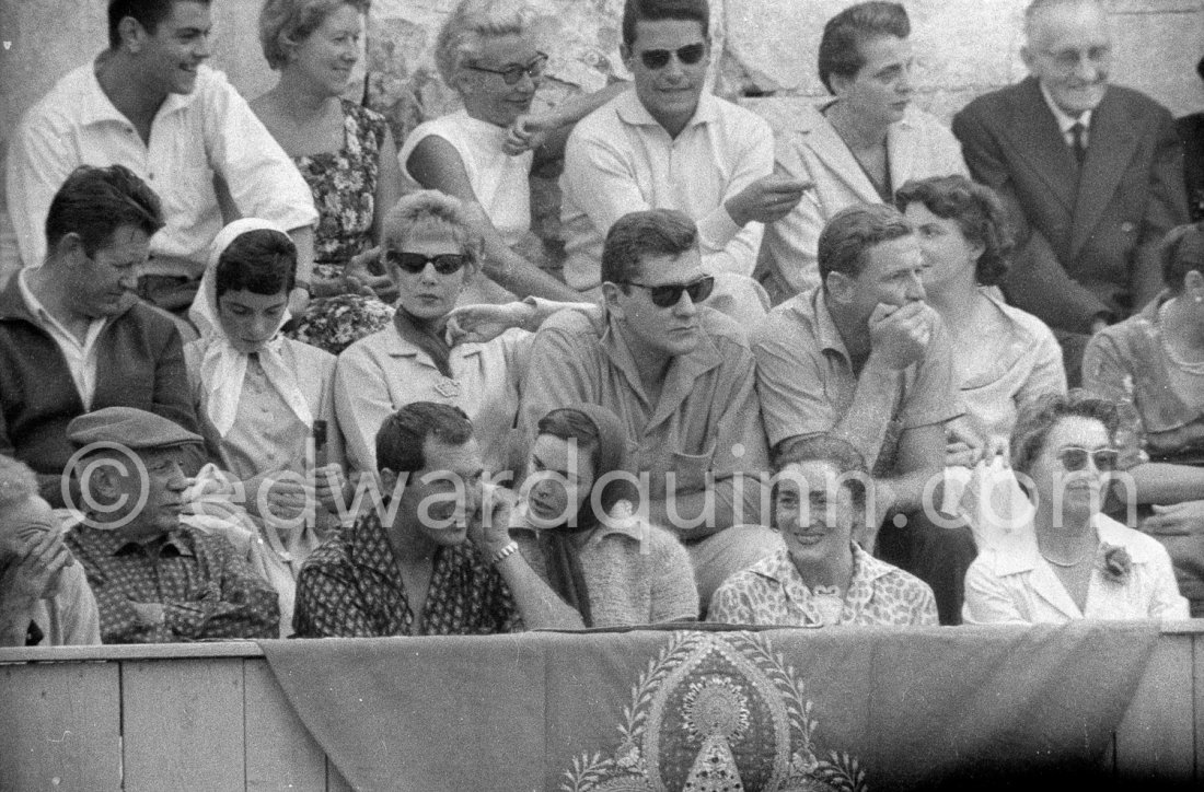 At a bullfight in Arles (Corrida des vendanges), from left: Pablo ...
