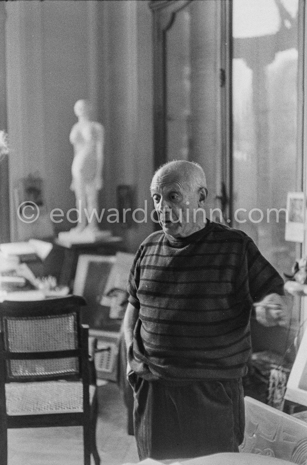 Pablo Picasso at La Californie, Cannes 1959. | Edward Quinn Photographer