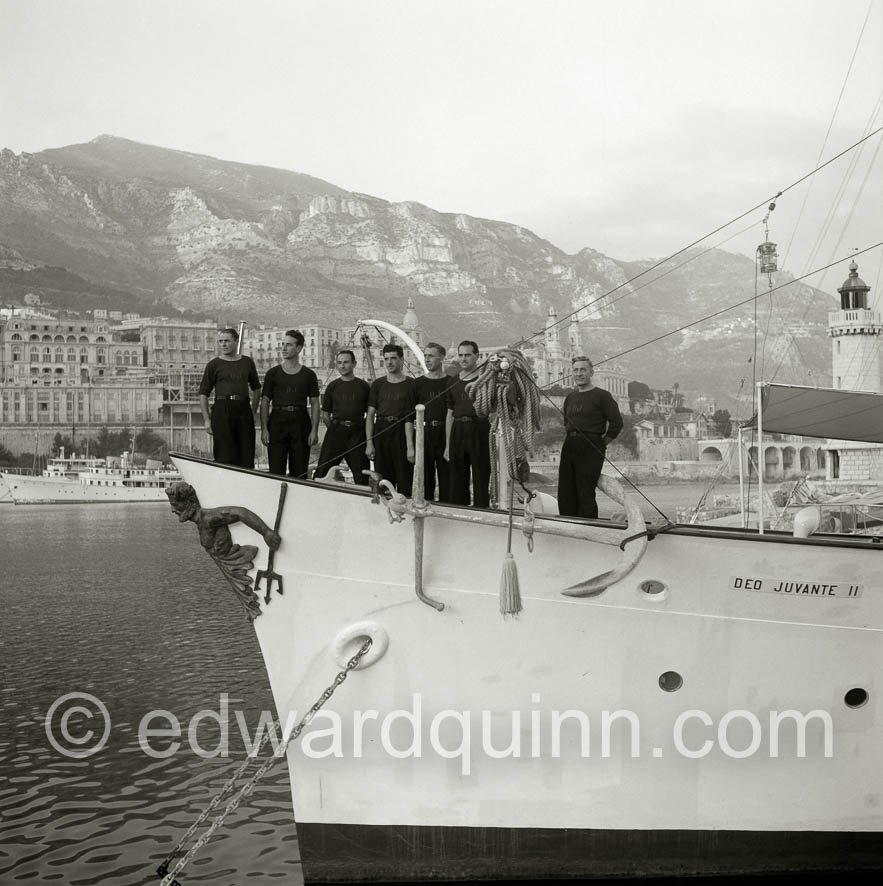 Prince Rainier's luxury yacht Deo Juvante II anchored in Monaco harbor ...