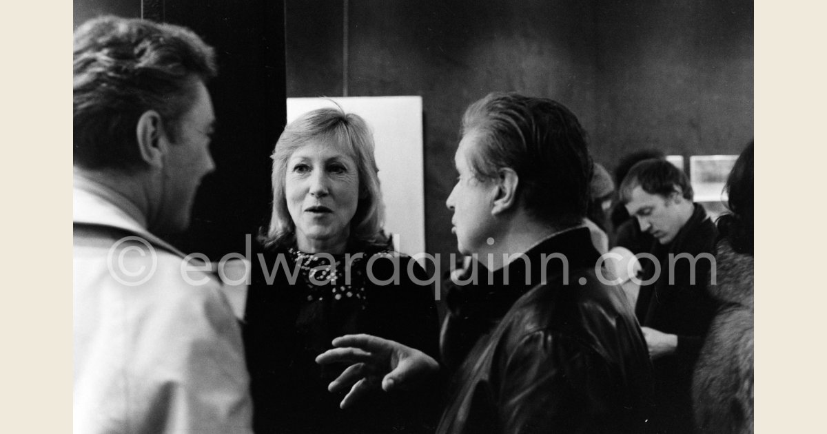 Francis Bacon attending Anne Madden's exhibition opening. Ann Madden on ...