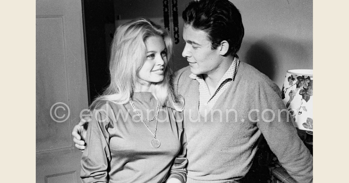 Brigitte Bardot and Jacques Charrier, at the time of their honeymoon ...