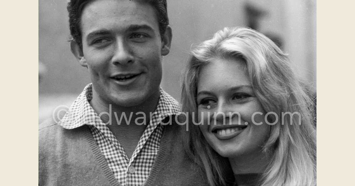 Brigitte Bardot and Jacques Charrier, honeymoon. Saint-Tropez 1959 ...
