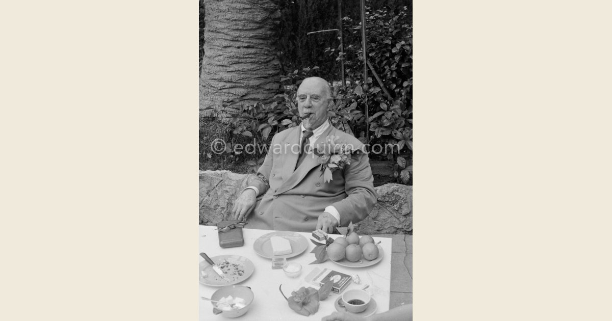 Sir Thomas Beecham, English conductor and impresario, staying for a ...