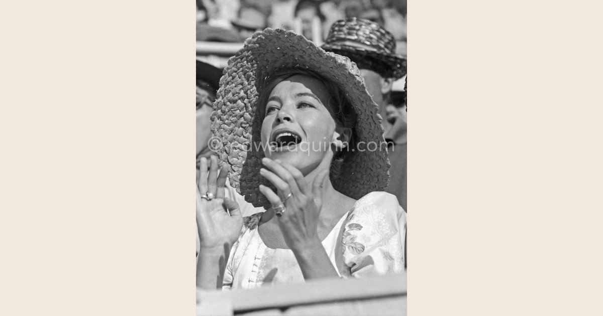 Leslie Caron at a bullfight. French actress and dancer. She was one of ...