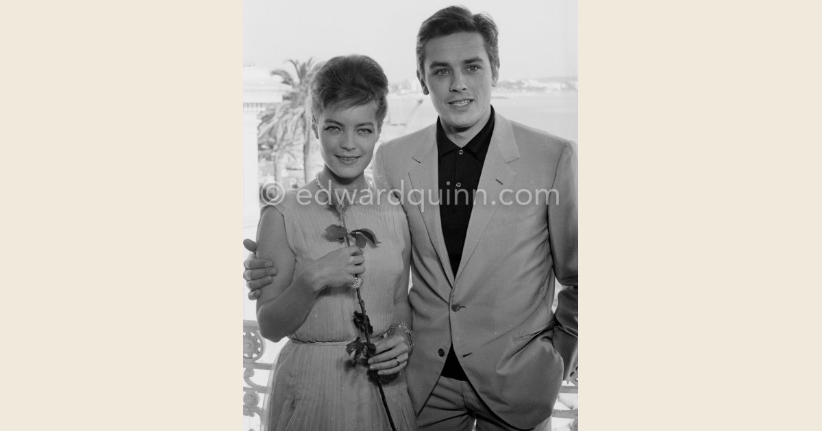 Romy Schneider and Alain Delon at the Carlton Hotel. They had become ...