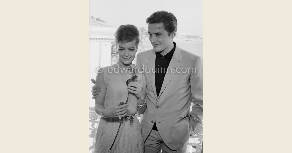 Romy Schneider and Alain Delon at the Carlton Hotel. They had become ...