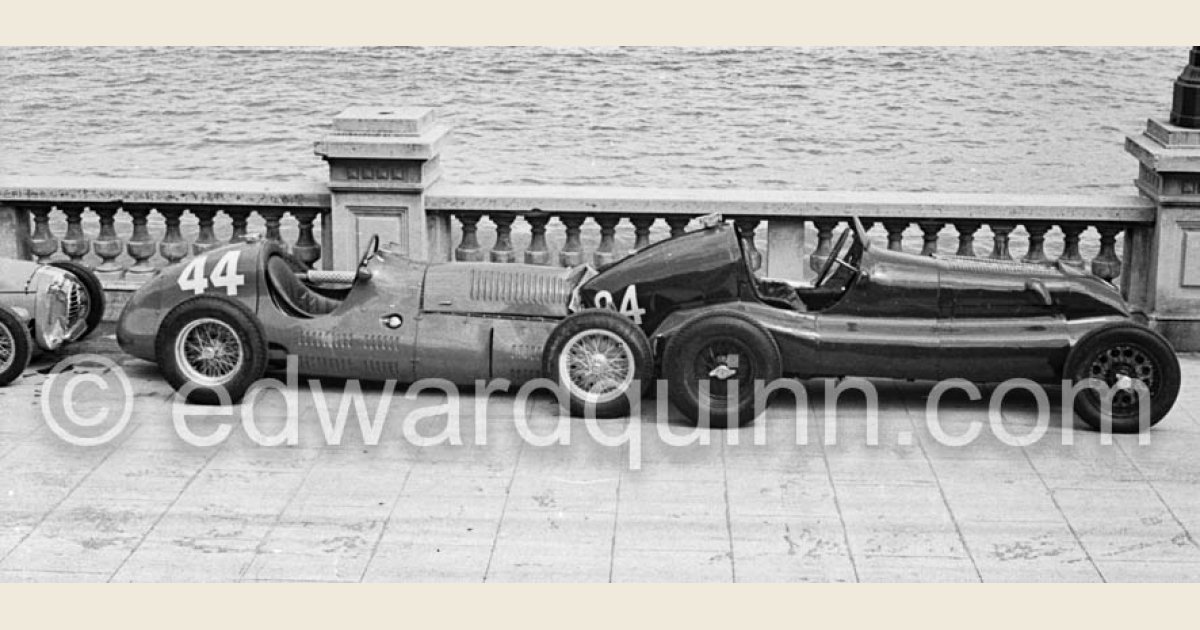 Franco Rol, (44) Maserati 4CLT, Cuth Harrison, (24) ERA R8B/C. Monaco ...