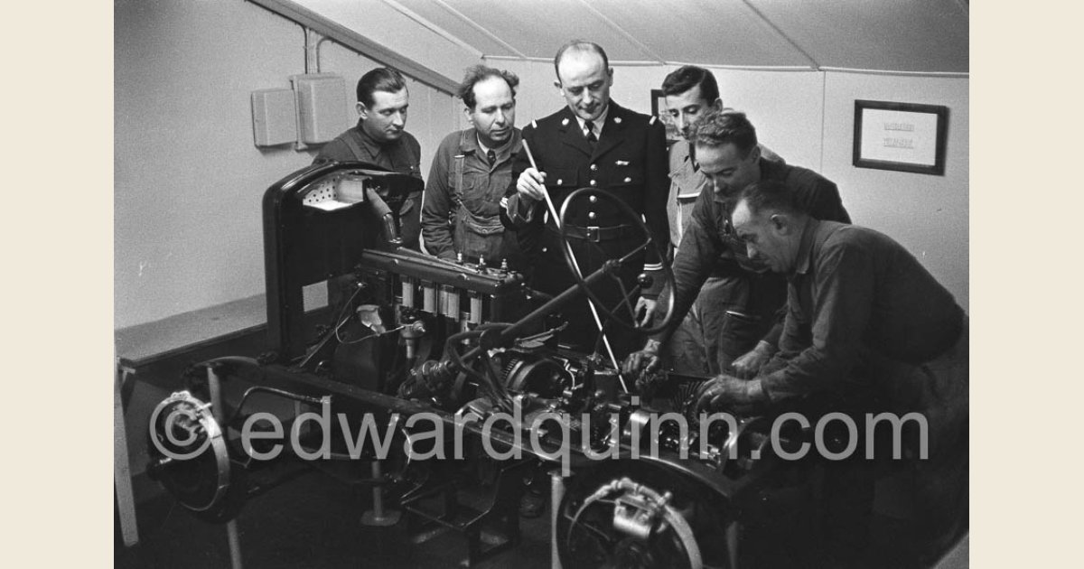 Course on a a model for driver's education. Royal Palace, Monaco 1954 ...