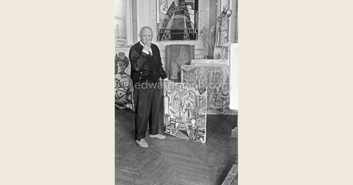 Pablo Picasso at La Californie, Cannes 1955. | Edward Quinn Photographer