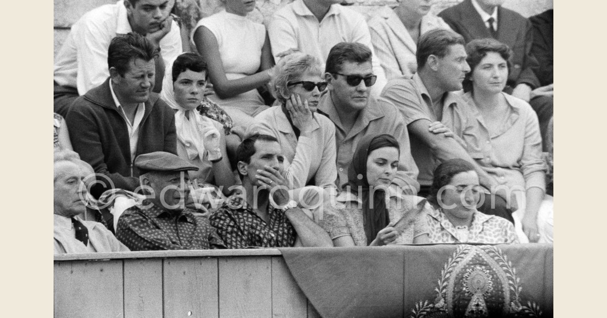 At the bullfight. At the moment of the "mise à mort", the killing of ...