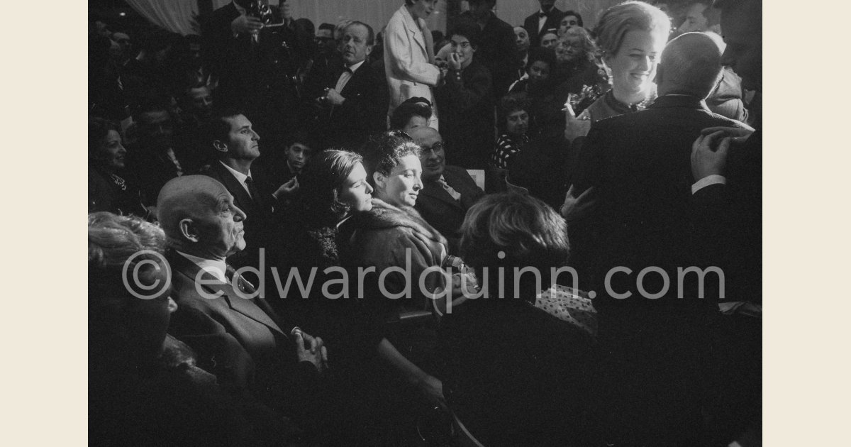 From left: Hélène Parmelin, Daniel-Henry Kahnweiler, Miguel Dominguin ...