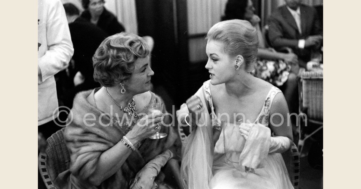 Romy Schneider and her mother Magda Schneider. Gala evening, Cannes ...