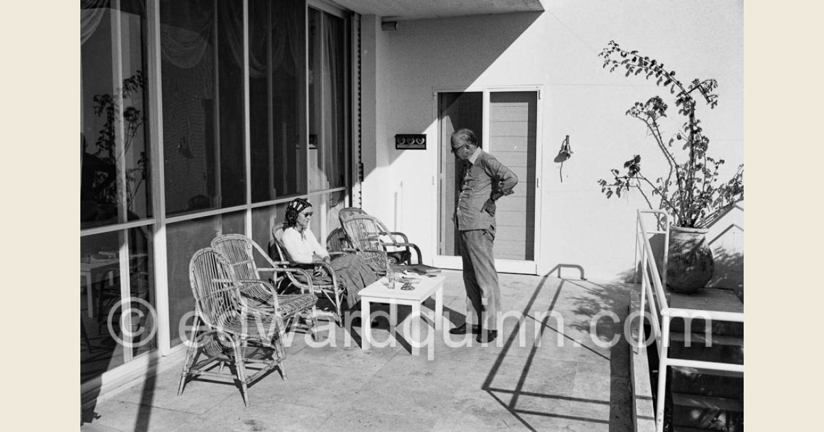 Graham Sutherland and his wife Kathleen Sutherland in the gardens of La ...