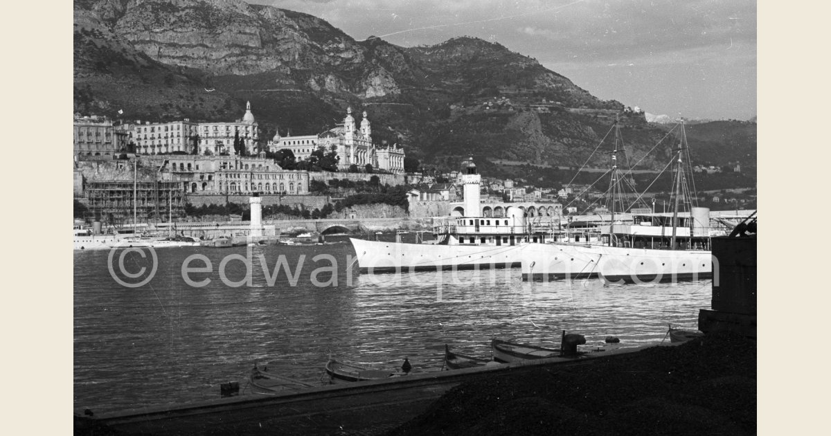Prince Rainier's luxury yacht Deo Juvante II anchored in Monaco harbor ...