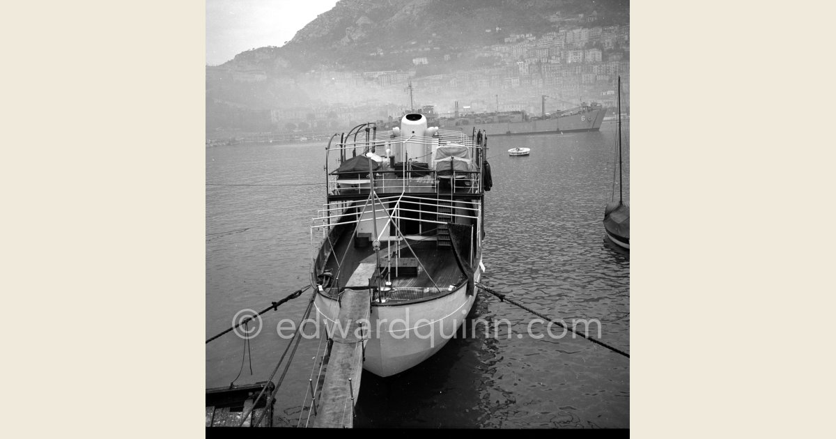 Prince Rainier's luxury yacht Deo Juvante II anchored in Monaco harbor ...