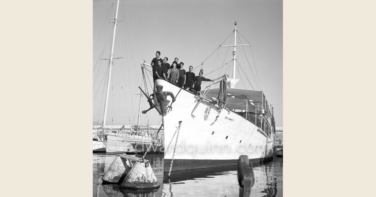Prince Rainier's luxury yacht Deo Juvante II anchored in Monaco harbor ...
