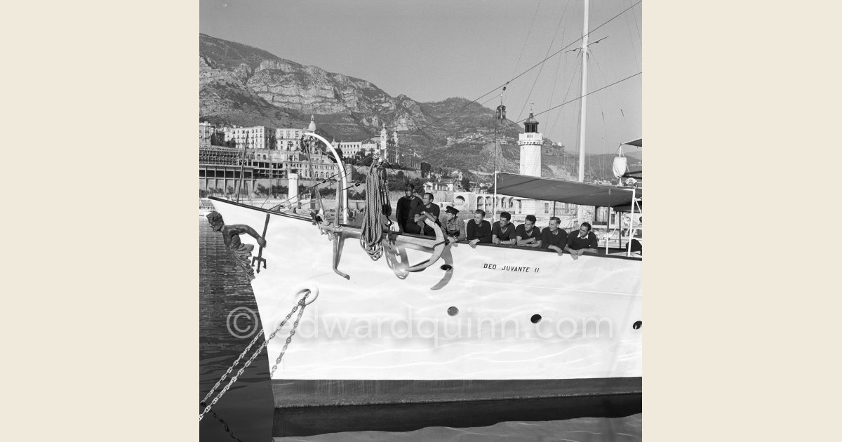 Prince Rainier's luxury yacht Deo Juvante II anchored in Monaco harbor ...