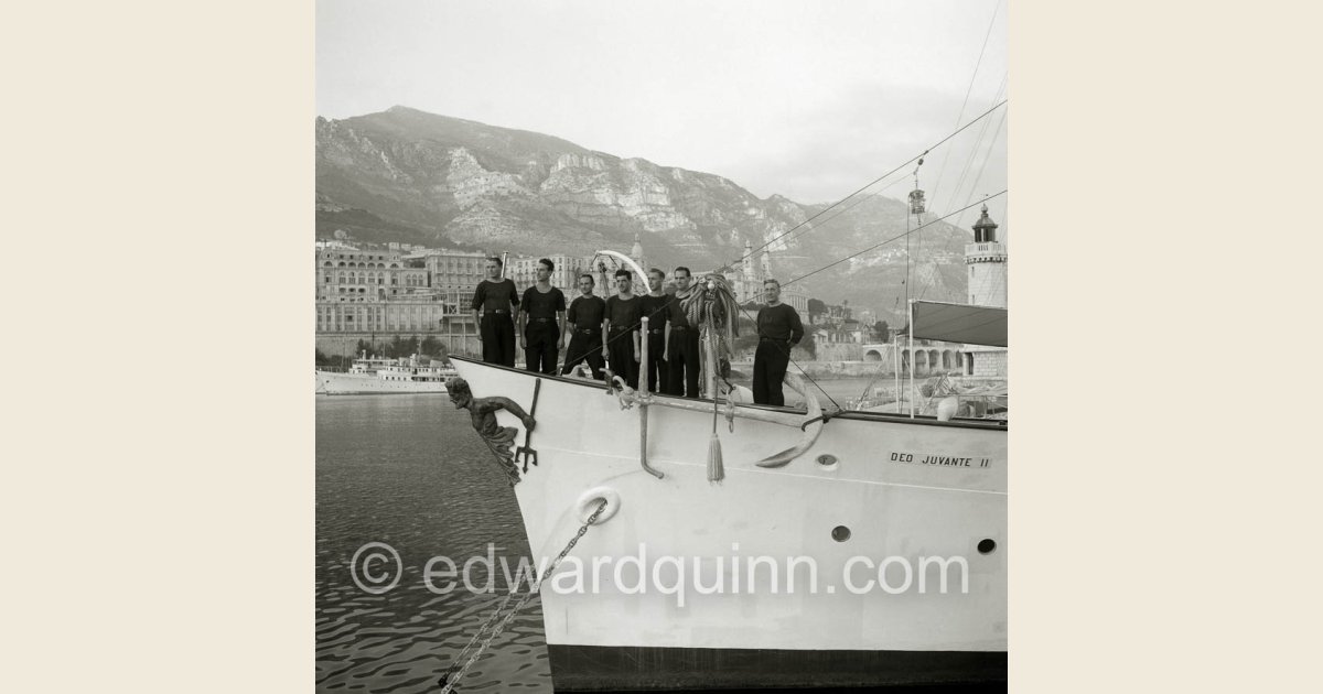 Prince Rainier's luxury yacht Deo Juvante II anchored in Monaco harbor ...