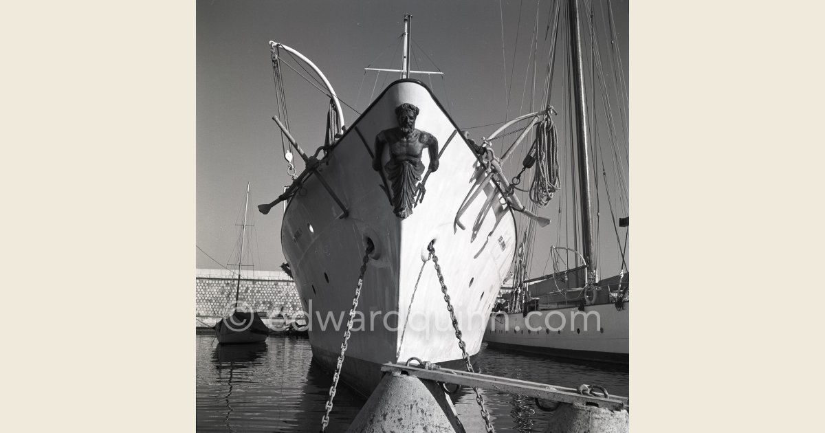Prince Rainier's luxury yacht Deo Juvante II anchored in Monaco harbor ...
